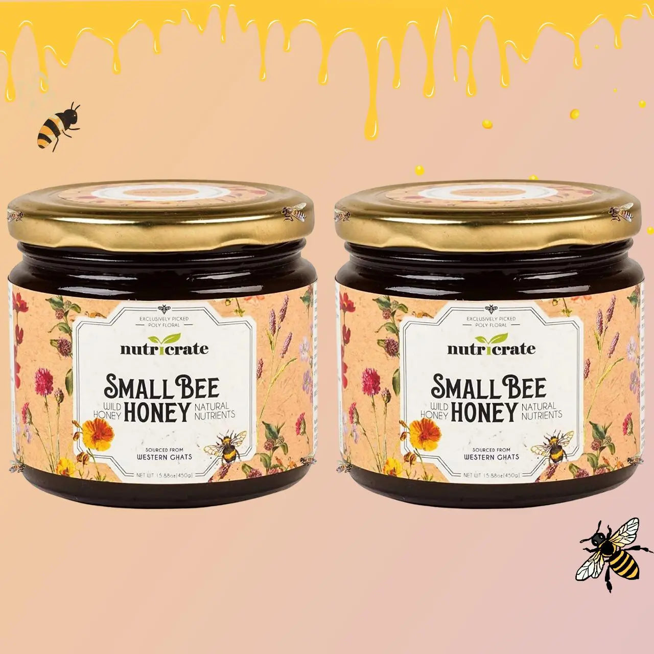 Nutri Crate Small Bee Honey- Pure Organic Raw Honey - Nutricratestore F ...